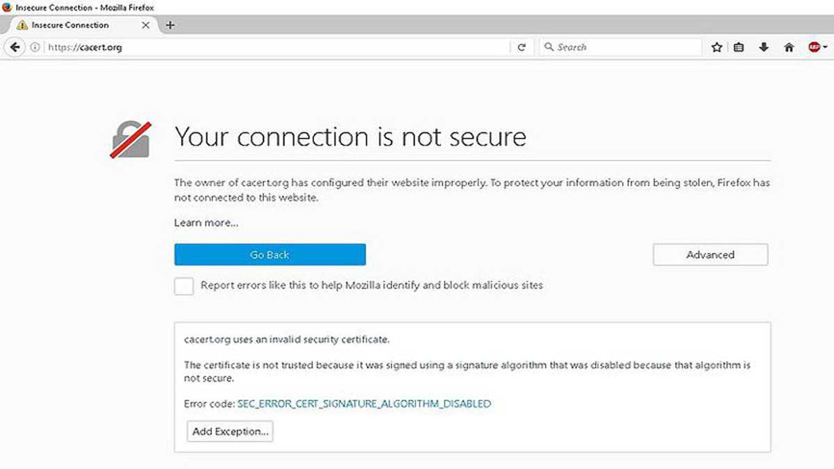 خطای your connection is not secure چیست؟ - دکتر پیمان محمدپور